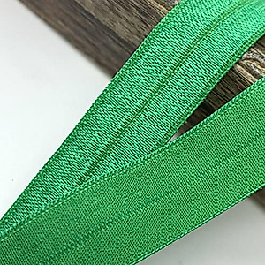 10/15/20/25mm 5yards Lime Green Lace Elastic Ribbon Fold Over Neon Green Lace for Sewing Lace Trim Waist Band