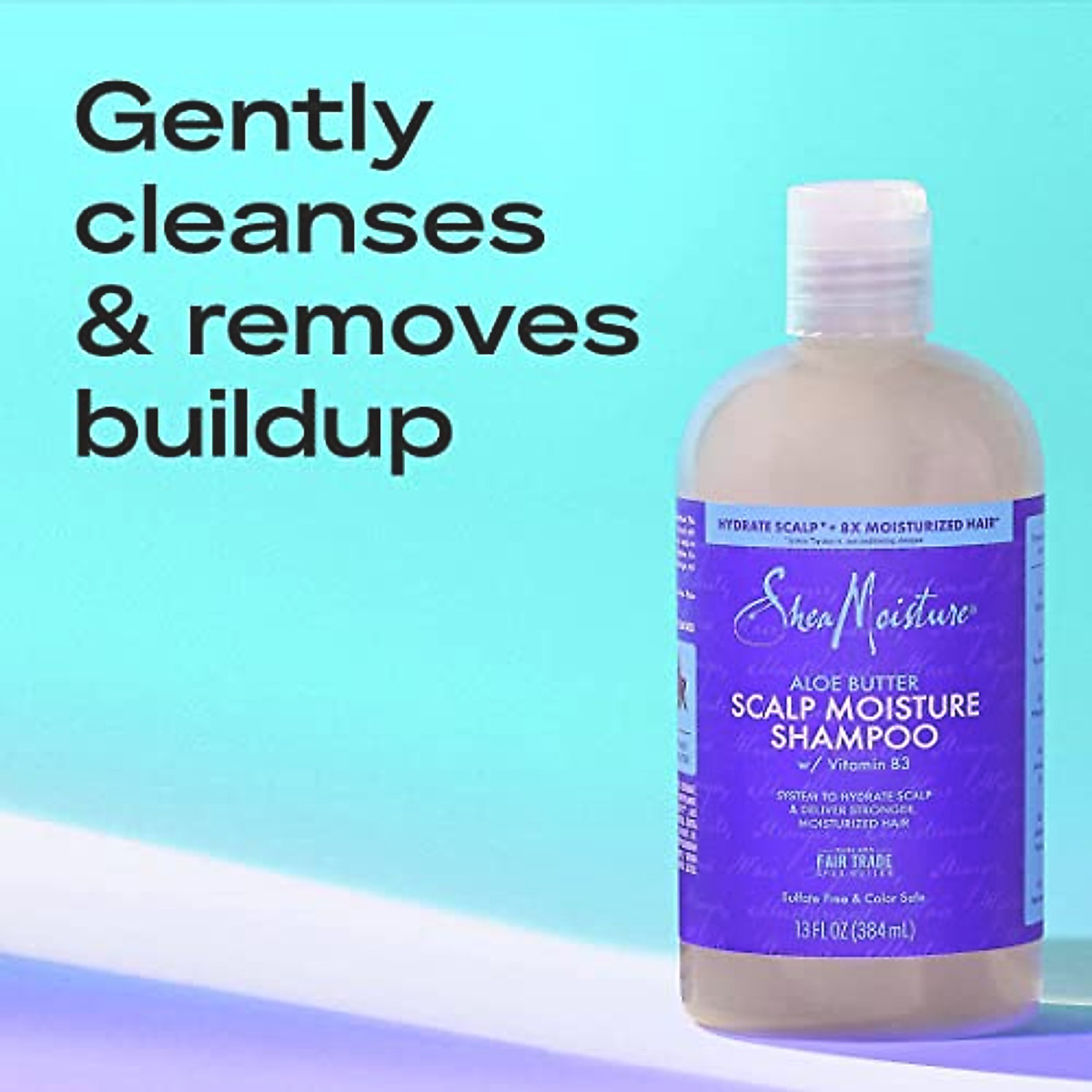 SheaMoisture Scalp Moisture Shampoo Aloe Butter & Vitamin B3 Hair Care with a Boost of Hydration To Hydrate Scalp + Moisturized Hair 13 oz
