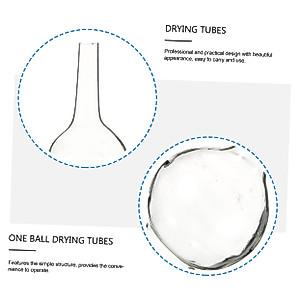 ULTECHNOVO 5pcs Experiment Equipment Small Test Tube Sample Tube Gas Drying Tube Glass Drying Tubes Single-Ball Glass Drying Tubes Glass Single-Ball Drying Tubes Candy Toolkit