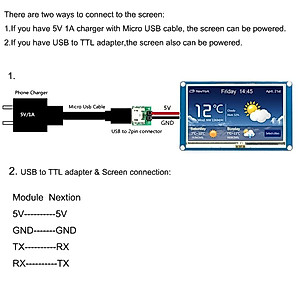 Ferwooh Nextion 3.5'' Display NX4832T035 Resistive Touch Screen + 4.3" NX4832T043 HMI TFT LCD Module