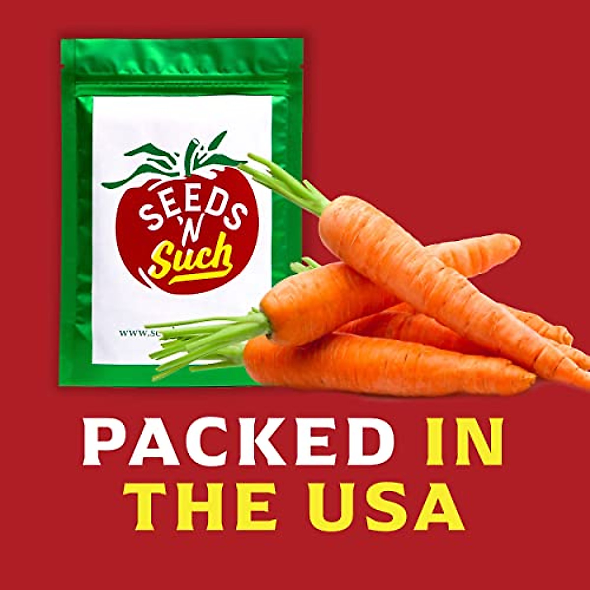 Seeds N Such 2300 Hand Selected Comfort Food Vegetable Garden Seeds | 5 Individually Packaged Seeds - Red Beets, Carrots, Broccoli, Cauliflower & Black Seeded Simpson Lettuce | Untreated & Non-GMO