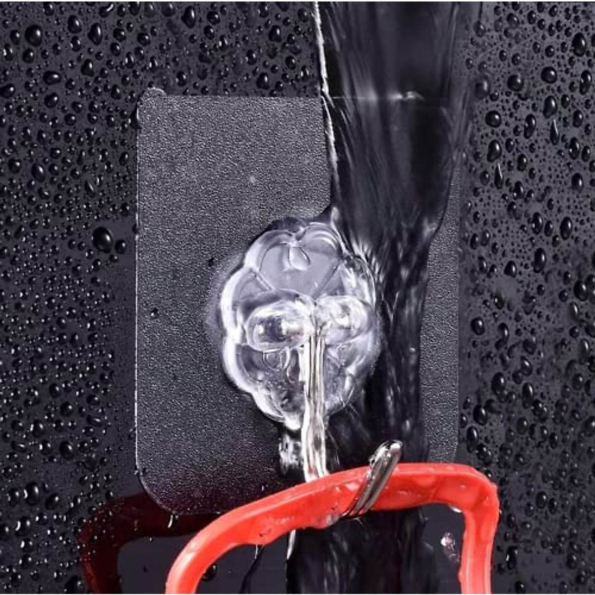 Sticky Wall Hook for Hanging 22 lbs (Max) Super Strong Heavy Duty Self Adhesive 30 Pack Transparent Invisible Waterproof Hooks for Bathroom Shower Outdoor Kitchen