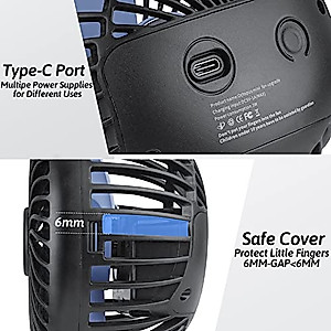 【2023 New 】Stroller Fan, Portable Pram Fan Small Personal With Flexible Tripod Clip On Fan for Crib, Office, Treadmill, Bike, Travel, Car Seat, Camping and desktop