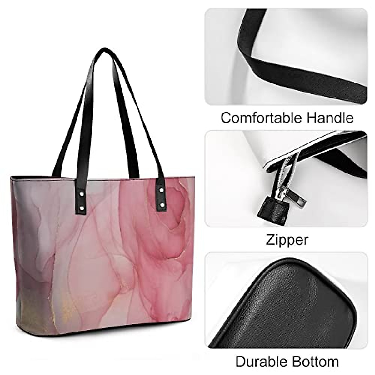 Womens Handbag Foil Leather Tote Bag Top Handle Satchel Bags For Lady