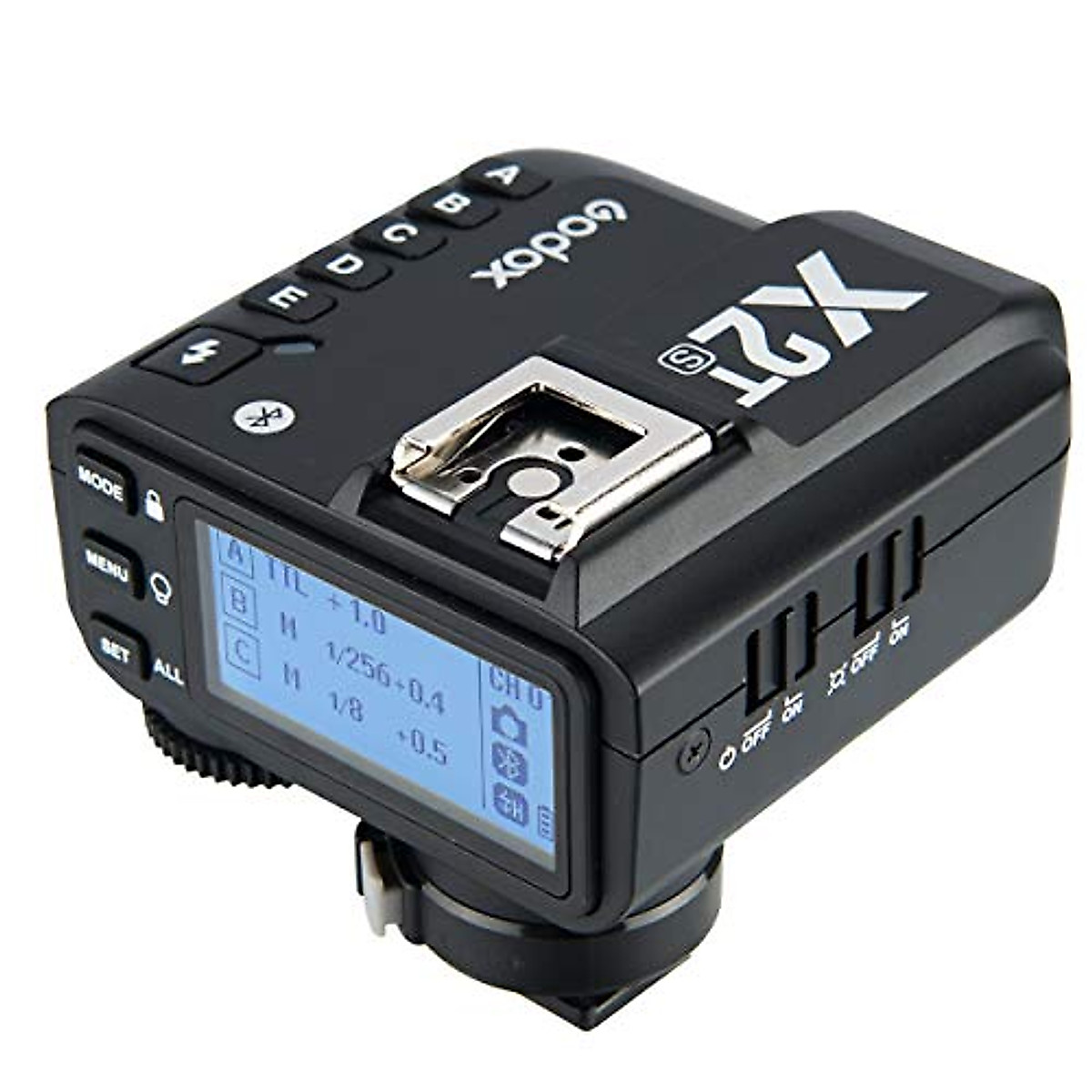 Godox X2T-S TTL Wireless Flash Trigger for Sony, Bluetooth Connection, 1/8000s HSS, 5 Separate Group Buttons, Relocated Control-Wheel, New Hotshoe Locking, New AF Assist Light
