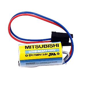 DSONE 2PCS MR-BAT ER17330V3.6V 1700mAh PLC Battery with Plug for FANUC CNC System, BLUE