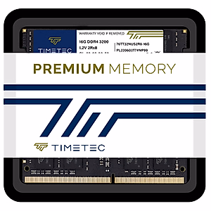 Timetec 32GB KIT(2x16GB) DDR4 3200MHz (or 2933MHz or 2666MHz) PC4-25600 Non-ECC Unbuffered 1.2V CL22 2Rx8 Dual Rank 260 Pin SODIMM Laptop Notebook PC Computer Memory RAM Module Upgrade