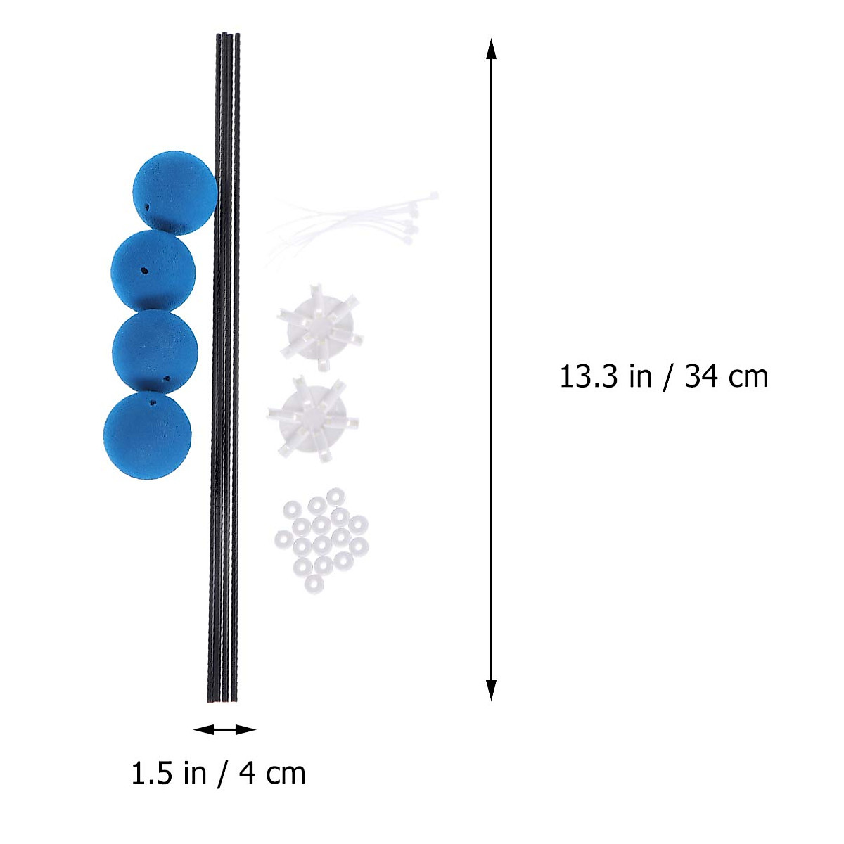 NUOBESTY Landing Training Gear Landing Training Kit RC Helicopter Sponge Balls for RC Helicopter (Blue)