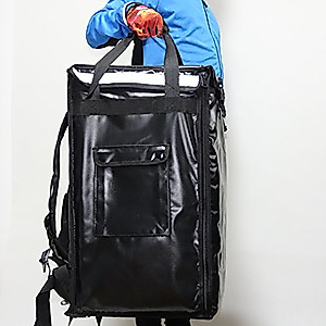 PK-86A: Backpack Food Delivery Bag with Dividers, w/3 Partitions for Hot/Cold, 16" L x 13" W x 24" H,Thermal Delivery Bags, Pizza Delivery Boxes