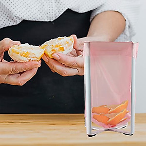 Multifunctional White Eco Kitchen Stand Holder and Drainer, Stand Support Storage Rack Plastic Bag Dispenser for Plastic Bags, Bottles, and Cups (50 Plastic Bags Included)