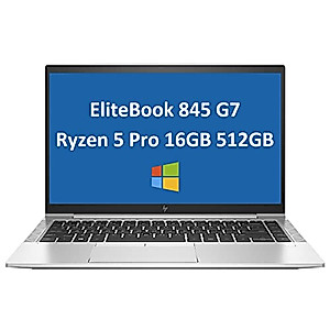 HP EliteBook 845 G7 840 Series 14" IPS FHD (Ryzen 5 Pro 4650U, 16GB RAM, 512GB PCIe SSD, AMD 6-Core (Beat i7-1165G7)) Business Laptop w/ WiFi + Webcam + Briefcase, Windows 10 Pro / Win 11 Pro