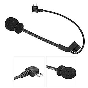 sjlerst Sturdy 2 Pin Microphone, Long Service Life Headset Microphone, for Peltor Comtac Comtac Ii Comtac Iii Armorwerx
