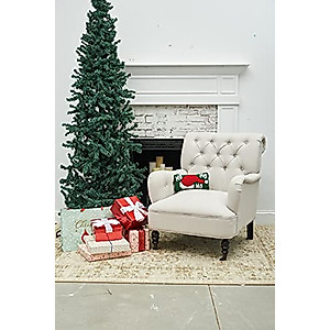 C&F Home HoHoHo Hat Hooked Petite Christmas Pillow Winter Decor Decoration Throw Pillow for Couch Chair Living Room Bedroom 6 x 12 Green