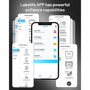 Bluetooth Shipping Label Printer for Small Business & Home Use, Thermal Printer Supports 4x6 Inch Thermal Labels, Compatible with Phones & Laptops. Label Printer for USPS Esty eBay Shopify UPS Amazon