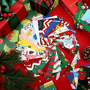 Kinlop 600 Pcs 4 x 4 in Christmas Fabric Bundles Christmas Fat Quarters Cotton Sewing Fabric Christmas Precut Fabric for Quilting Santa Snowflake Printed Fabric Scraps Bulk for Patchwork DIY Craft