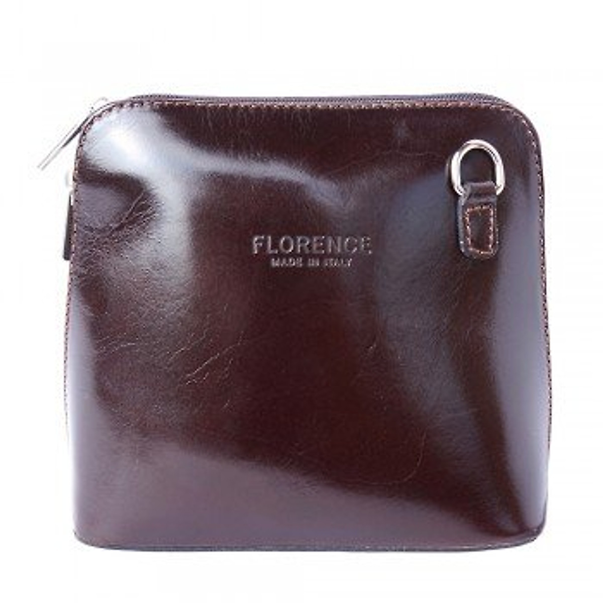 LaGaksta Small Flat Italian Crossbody Clutch Dark Brown