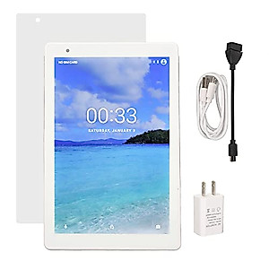 aqxreight Calling Tablet, 4GB RAM 64GB ROM 720x1280 Resolution 100-240V 8.1 Inch Tablet 2.4G 5G WiFi for Watching for Android 10 (US Plug)