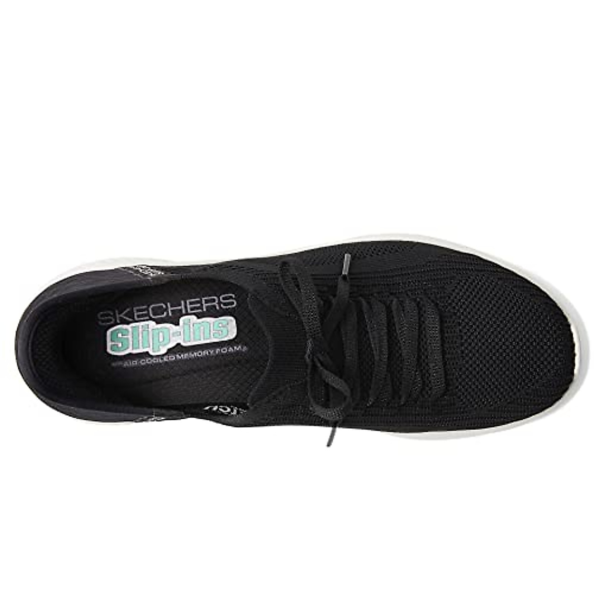 Skechers Sport Women's Women's Hands Free Slip-ins Ultra Flex 3.0-Brilliant Path Sneaker, Black/White, 7.5