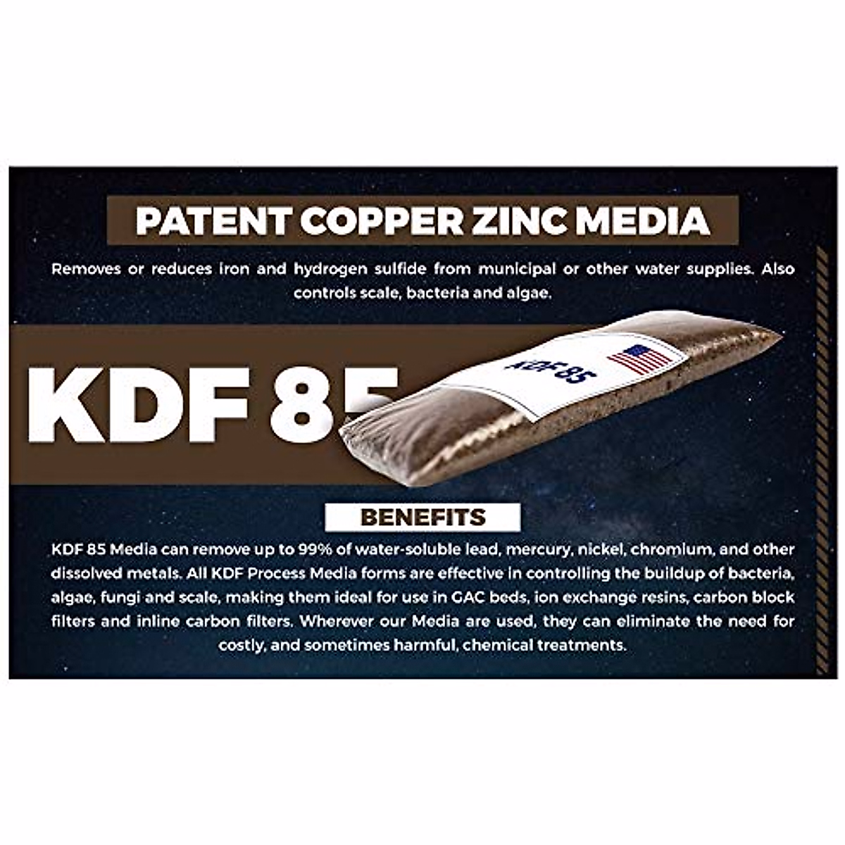 4.5" x 10" Whole House Refillable Water Filter Cartridge - GAC Catalytic Carbon + Birm + KDF 85: Removes Iron, Manganese, Hydrogen Sulfide - Rotten Egg Smell - Compatible with 10" Big blue Housing