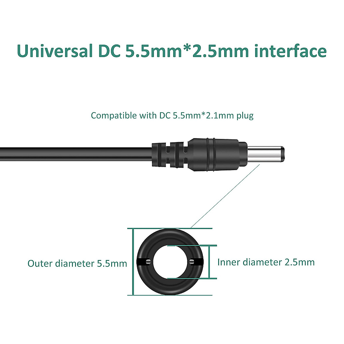 TTODDE 24V 1A 0.5A DC Power Supply Adapter 24W 100-240V AC/DC Adapter Suit 24Volt 1000mA/800mA/500mA Power Adapter with 5.5x2.5mm Tip for Massage Gun, Sunrise Alarm Clock, CCTV Camera