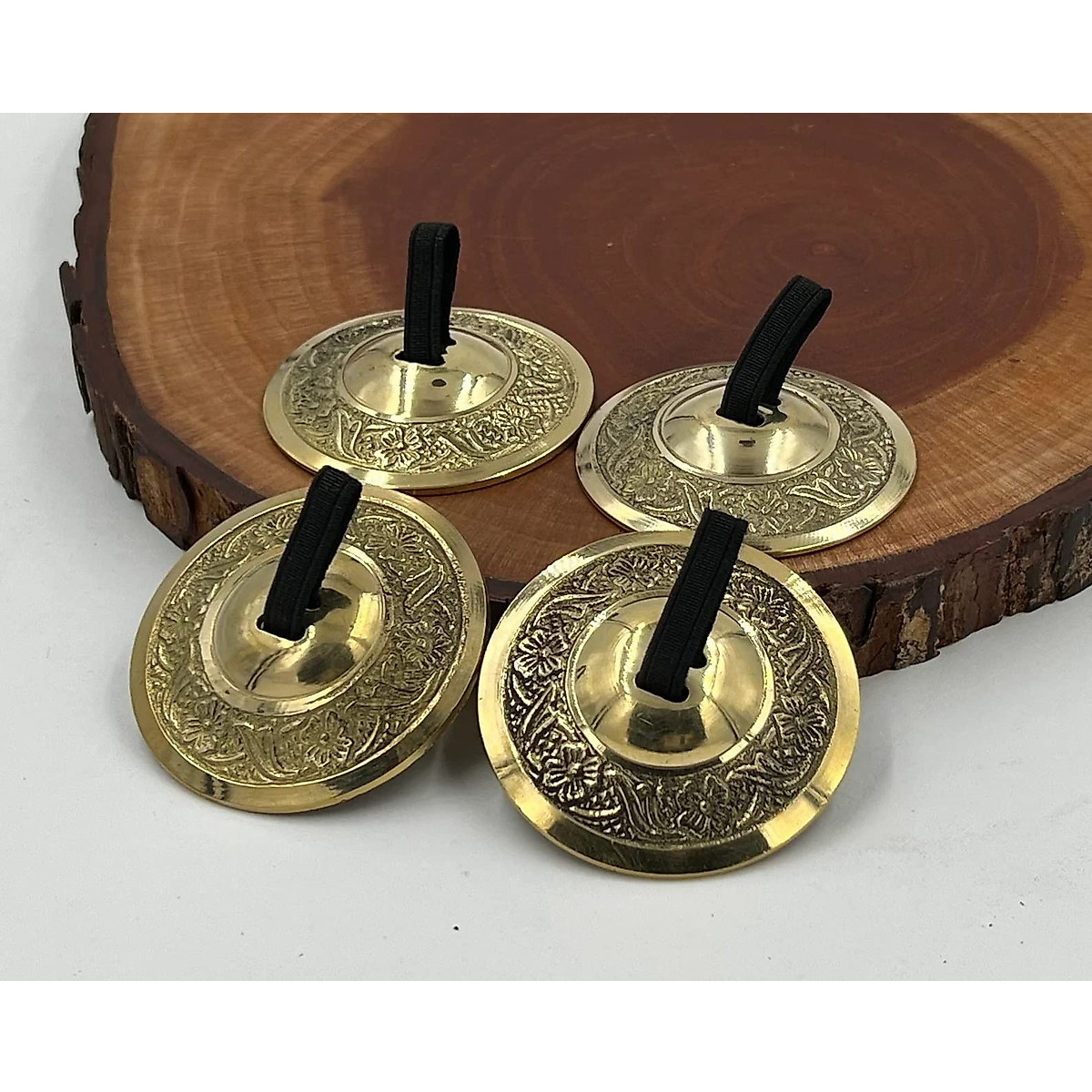 DharmaObjects Belly Dancing - OM Pro Finger Zills or Cymbals 2 Pair/4pcs Gold 6cm