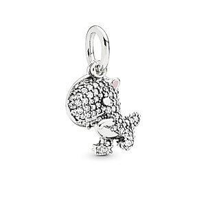 Bellestory Blue Eyed Fox Charm Sterling Silver Crystal Lucky Animal Bead fit European Bracelet (Friend & Family)