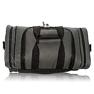 Dalix 17'' Blank Duffle Bag in Gray and Black Medium