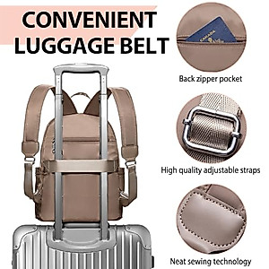 BLUEFATTY Mini Backpack Purses For Women Small Backpack Purse Ladies Fashion Small Daypacks Waterproof Back Pack For Girls（Mini Brown）