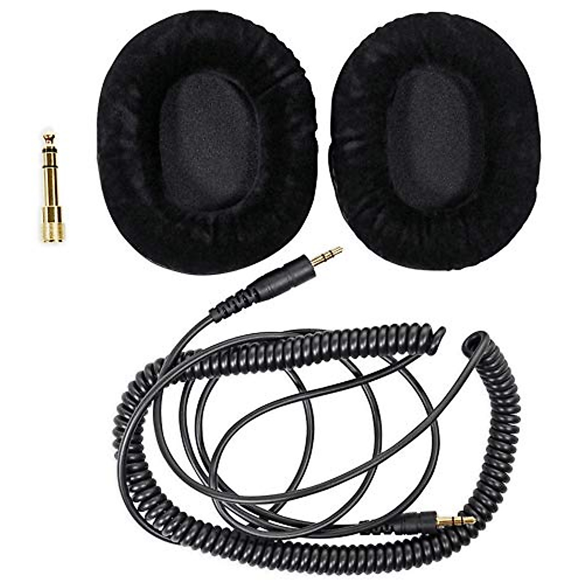 Rockville PRO-M50 Studio Headphones w/ Detachable Coil Cable, Case+Extra Ear Pad, Silver, mediam