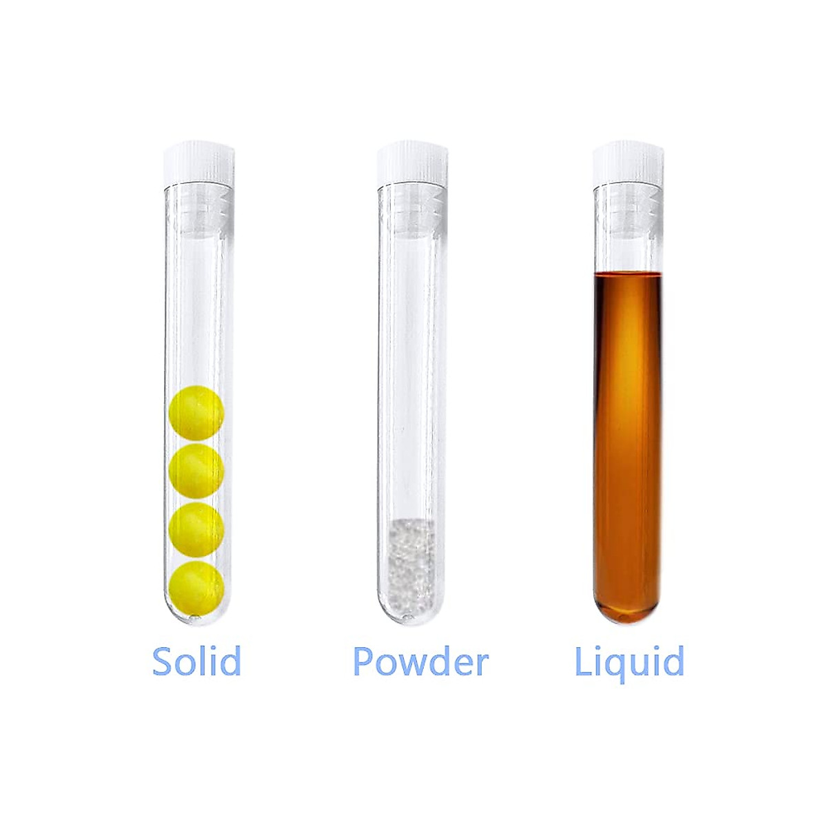 50Pcs Clear Plastic Test Tubes with Rack,16 x 100mm Tube with Caps and 50 Holes Tubes Rack,Test Tube Set for Scientific Experiments,Candy,Beads,Liquid Storage,Party Decor