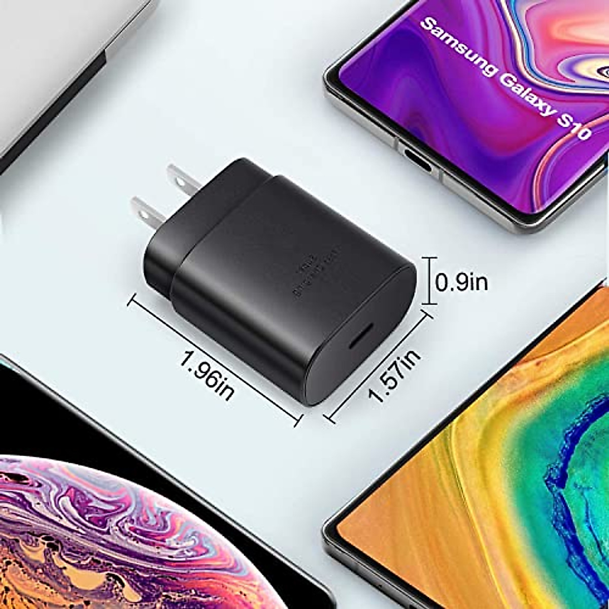 Super Fast Charger Type C, 25W USB C Wall Charger Fast Charging for Samsung Galaxy S23 Ultra/S23/S23+/S22/S22 Ultra/S22+/S21 Ultra/S20 Ultra/Note 20/A14/Z Fold 3 with 10FT C Charger Cable(2Pack)
