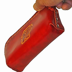 Genuine Leather Elephant Change Purse, Wallet, Handmade Red Elephant Coin Purse