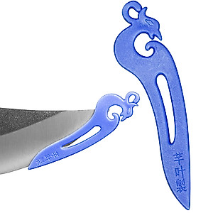 XYJ 50Pcs Knife Blade Tip Protector Plastic Knife Point Sleeves For Kitchen Chef Knives Knifehead Guard (Blue)