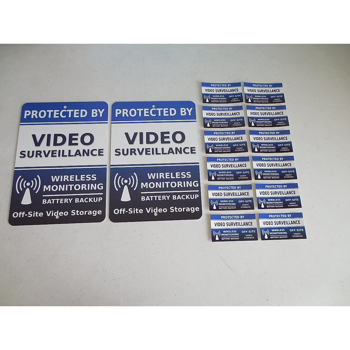 Grehge rveillance CCTV Camera Security Alarm System Yard Signs & 12 Window Stickers - Stock # 718