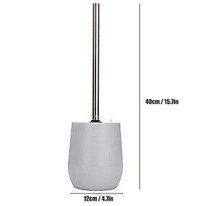 Toilet Brush, 2 PCS Toilet Bowl Brush and Holder, Bathroom Accessories Toilet Bowl Cleaners Toilet Cleaner Brush Cleaning Supplies (Gray)