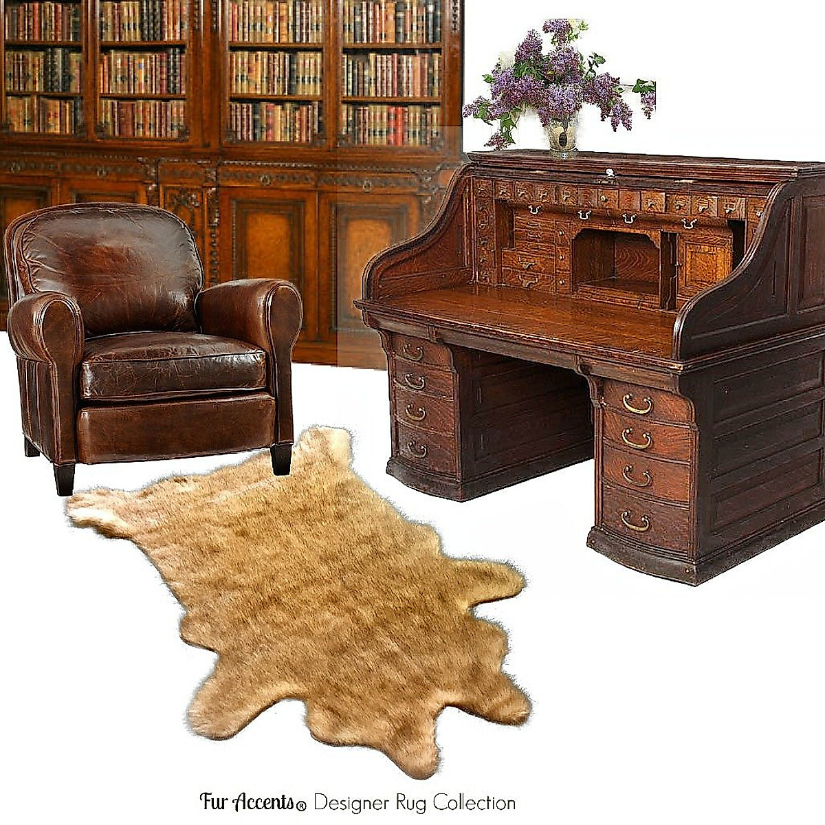 Deer Skin Rug - Cow Hide - Sheepskin- Bear Skin Area Rug - Luxury Faux Fur - Shag - Animal Friendly Designer Throw - Fur Accents Original - USA (4'x5', Tan-Camel)