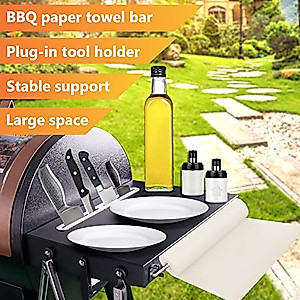 GRISUN Side Table Shelf for Pit Boss Lexington 540 Grills, Heavy Duty Steel Grill Accessories for Pit Boss Lexington - 71505 PB500LX1 Wood Pellet Grill