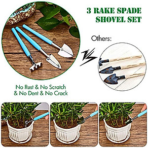 Succulent Tools,19 Pcs Mini Garden Tools Set,Transplanting Tools Miniature Succulent Hand Tools Set with Plant Potting Tarp Mat, Succulent Kit for Indoor Outdoor Miniature Fairy Garden Plant Care