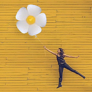 45" Daisy Balloons Party Decorations Party Decor Large White Helium Huge Daisy Flower Birthday Floral Decoration Foil Mylar Balloons 4Pcs