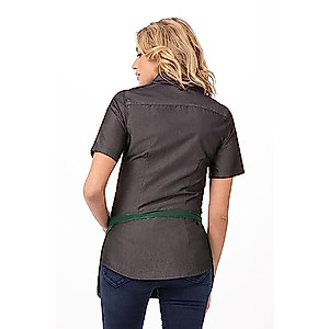 Chef Works Unisex Reversible Waitress Apron, Hunter Green, One Size