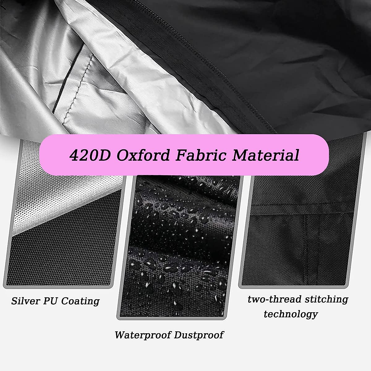 Andacar Folding Mattress Storage Bag for Tri-Fold Mattress, Fits Up for Full 6 Inch Mattress Folding Mattress Bag Trifold Memory Foam Mattress Case- 54 x 25 x 19 Inches