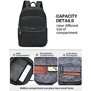 BRINCH Mini Backpack Purse for Women, Fashion Small Backpack with Multi-pocket Water Resistant Travel Backpack Casual Daily Daypack for Ladies Teen Girls