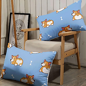 Smell Sunshine Cute Puppy Sheets Set 4Pcs for Kids,Cute Puppy Printed Sheet Set with 1 Flat Sheet and 1 Fitted Sheet + 2 Pillowcases(Cute Puppy Queen)