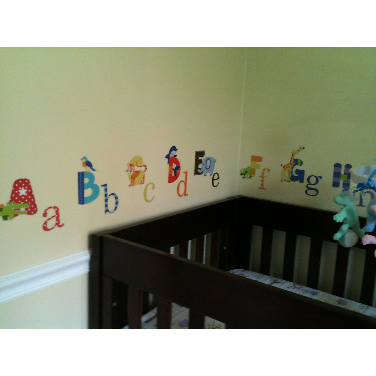 Animal Alphabet Nursery Peel & Stick Wall Art Sticker Decals for Boys and Girls (Alphabet)
