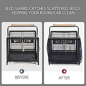Yaheetech 25.5 inch Metal Bird Carrier Parakeet Travel Carrier w/Portable Handle and Seed Guard for Cockatiels Budgies Parrotlets Lovebirds