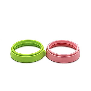 ROMIRUS Bottle Collars Rings Replacement for Comotomo Baby Feeding Bottles, 4 Count (Pink)