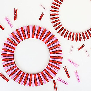 Just Artifacts 2.75-inch Craft Wood Clothespins/Peg Pins (100pc, Red)