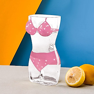 Cocktail Shot Glass, Transparent Funny Wine Glass, Body Shape Beverage Cups,Sexy Body Wine Glasses Drinking Glasses, Glassware Bar Decoration Cup, for Bars Birthday Party Decor(Pink 60ml)