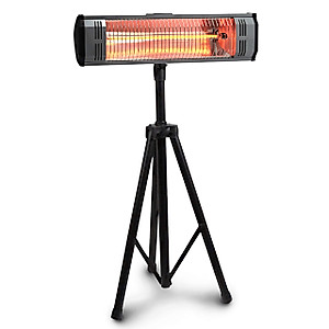 Heat Storm HS-1500-TT Infrared, 7 ft Cord, Tripod + Heater, Black & Dr Infrared Heater DR-238 Carbon Infrared Outdoor Heater for Restaurant, Patio, Backyard, Garage, and Decks, Standard, Black