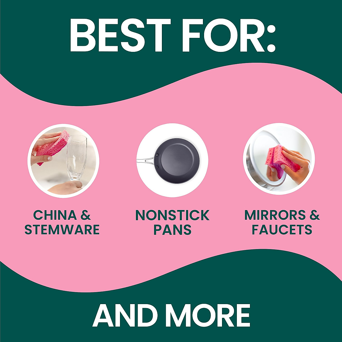 Scotch-Brite Brite Delicate Care Scrub Sponge 3/Pkg, 3 Count (Pack of 1)